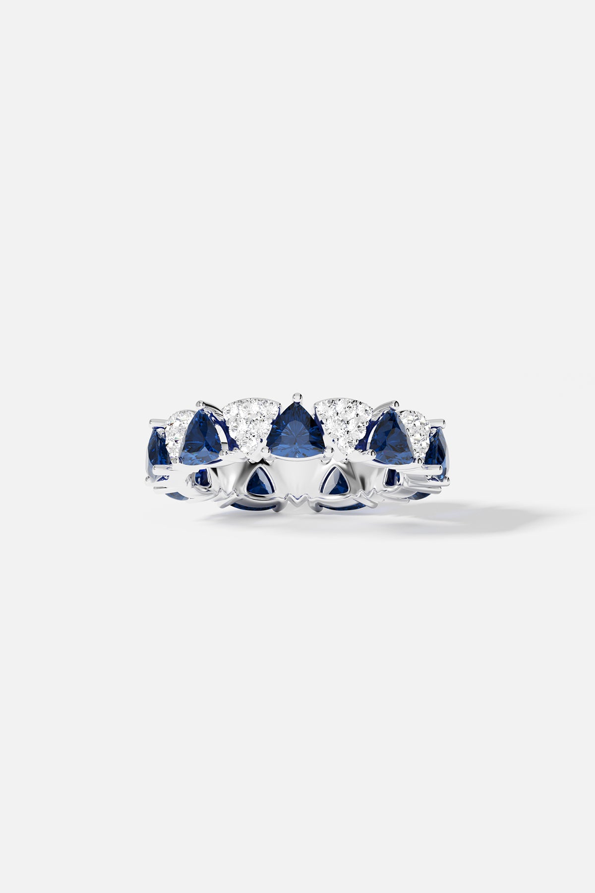 Bague Triangle Pavé Bleu & Blanc | APM Monaco