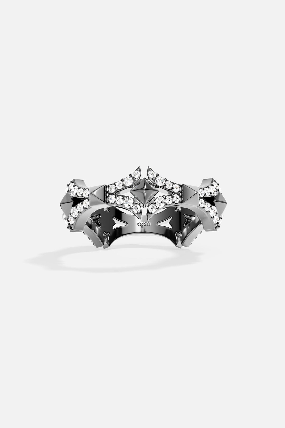 Dark Grey Cross Ring | APM Monaco