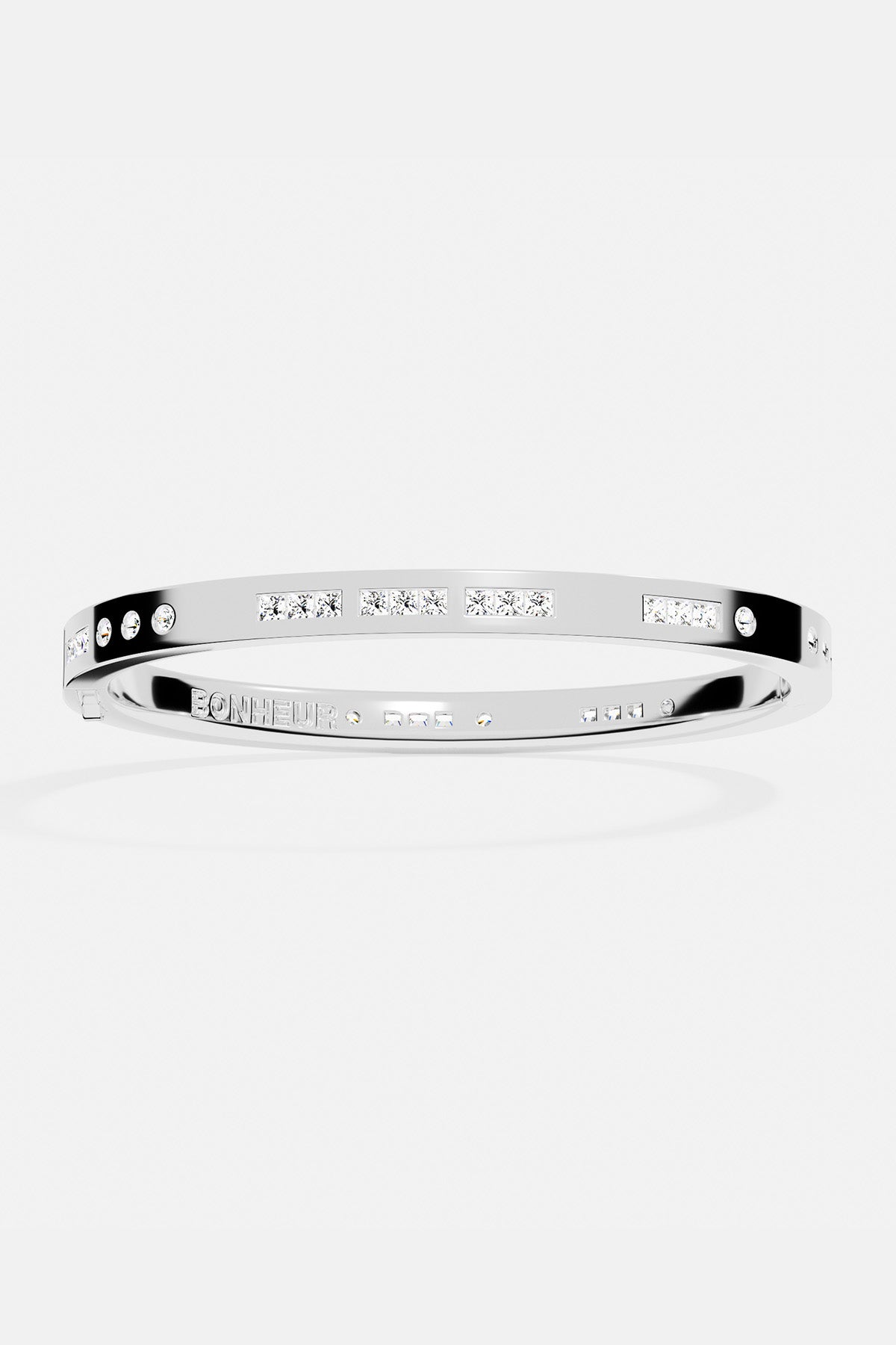 Bangle Código Morse BONHEUR - Plata | APM Monaco