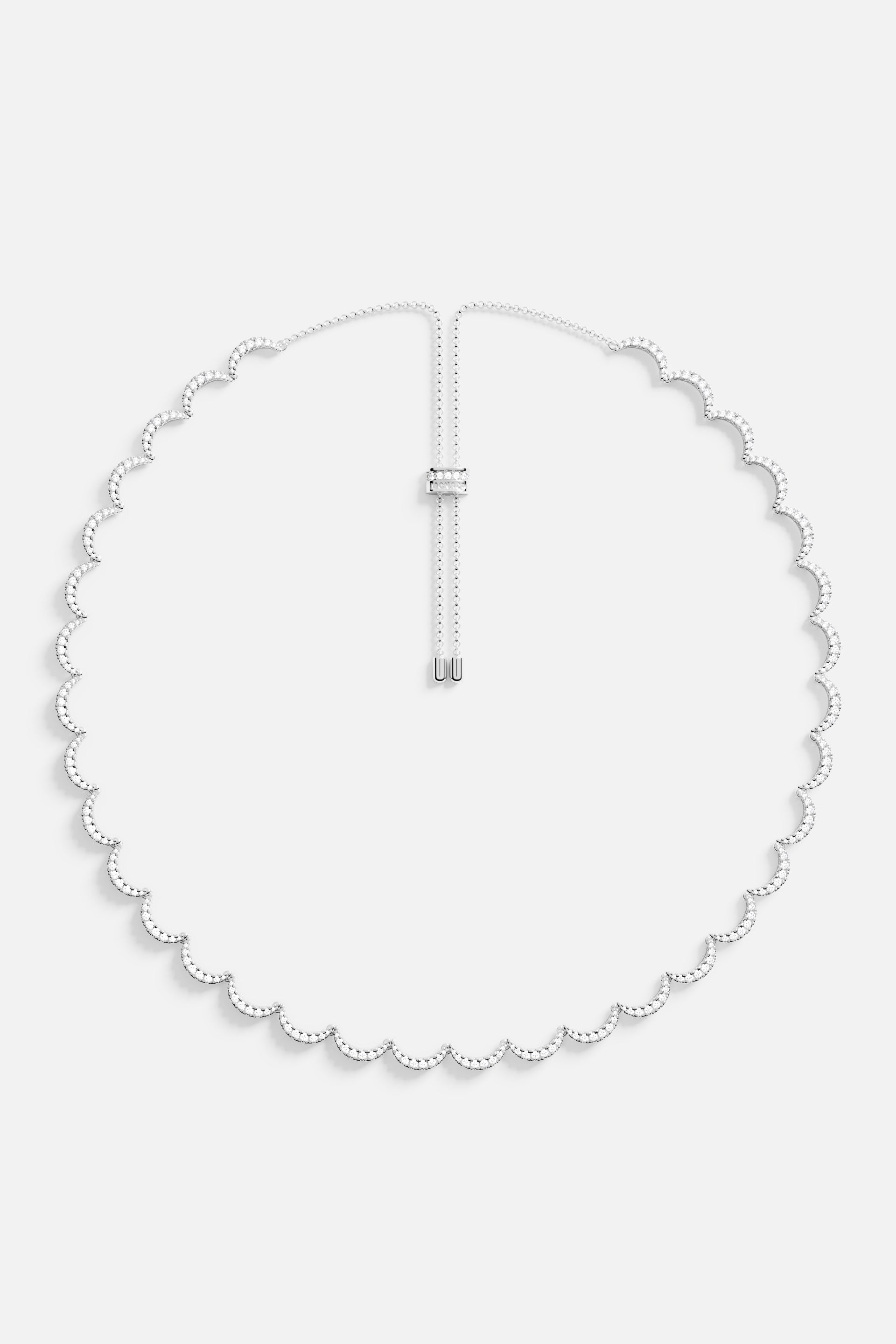 Wavy Silver Adjustable Necklace | Sterling Silver | APM Monaco