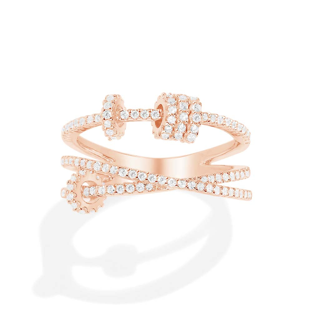 Triple ring with sliding hoops | APM Monaco