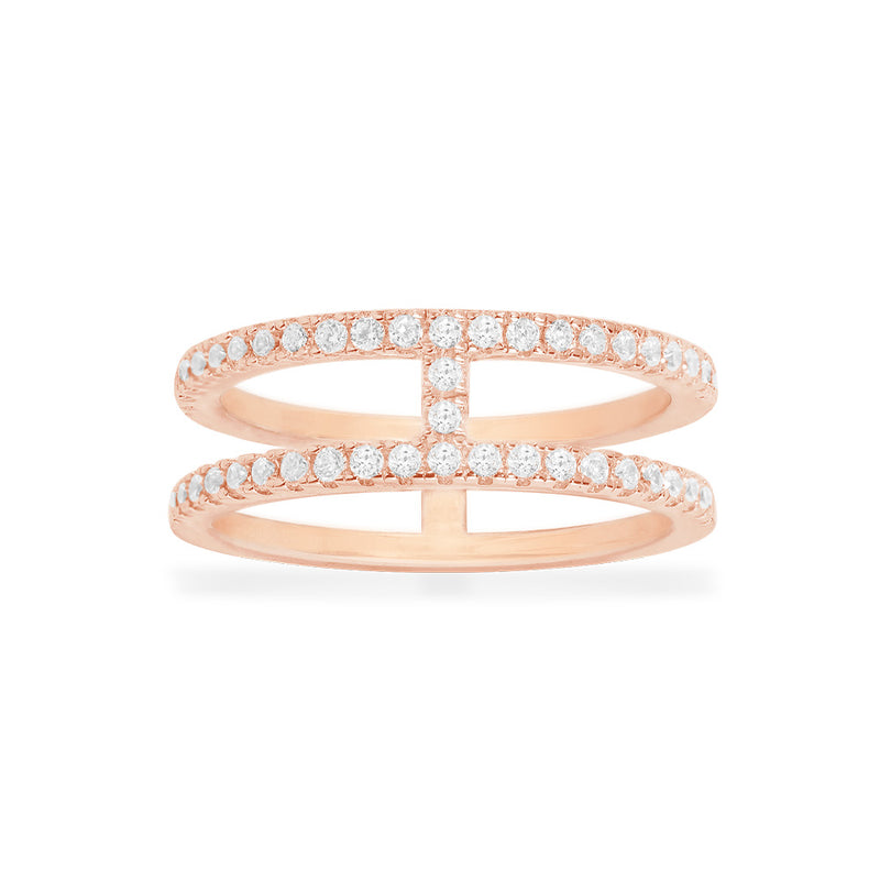 Double line Pavé Ring | APM Monaco