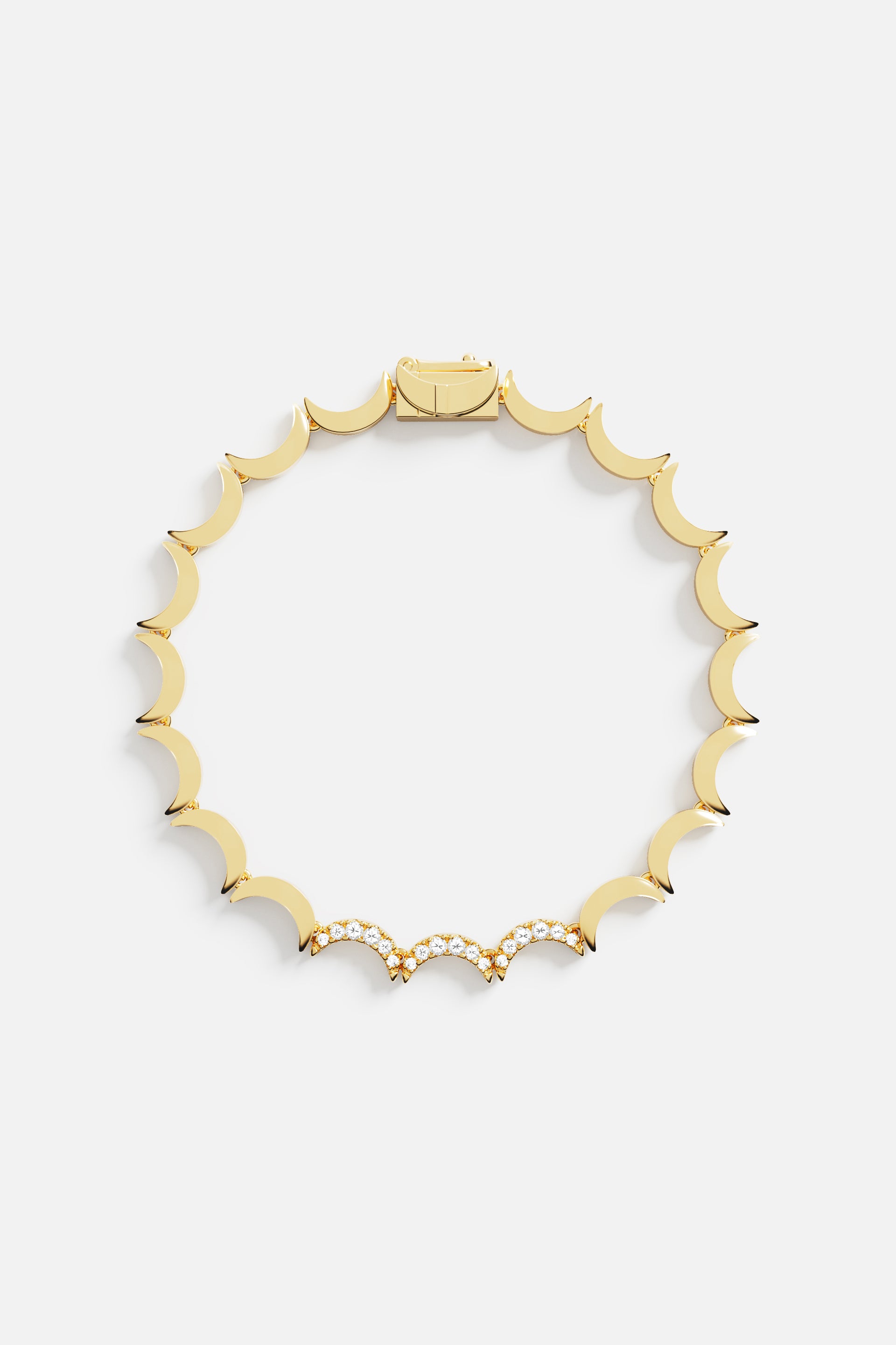 Wavy Gold Bracelet | Cubic Zirconia | APM Monaco