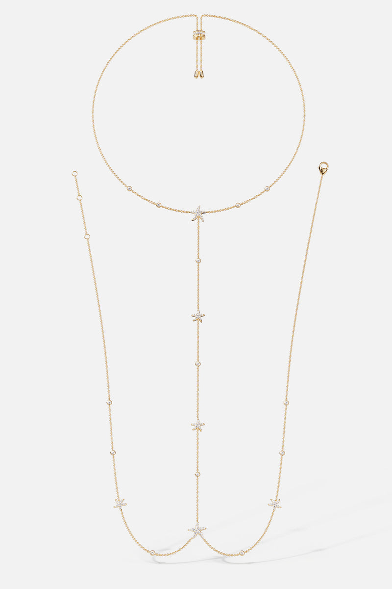 Sea Star Adjustable Body Chain 18k gold plated – APM Monaco